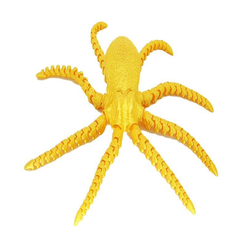 3D Printed Octopus Fidget Toy - Flexible Articulated Skull Octopus Hand ...
